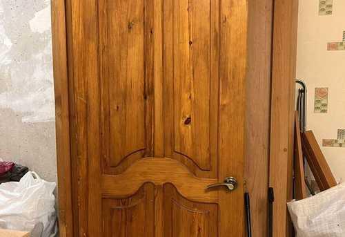 Дверь деревянна сосна 4шт с откосами