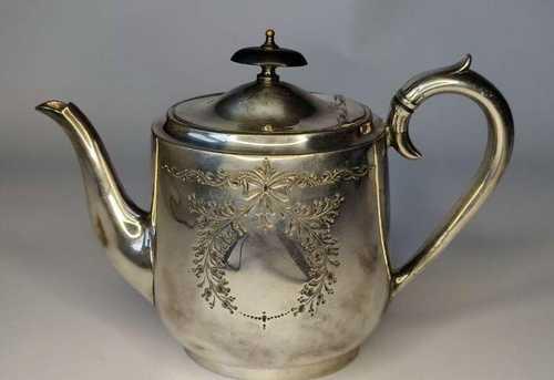 Винтажный чайник кофейник серебрение Англия