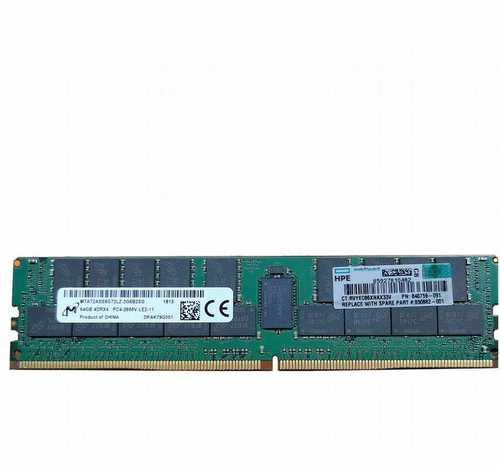 64GB DDR4 PC4-21300 (2666V) ECC REG hp 840759-091