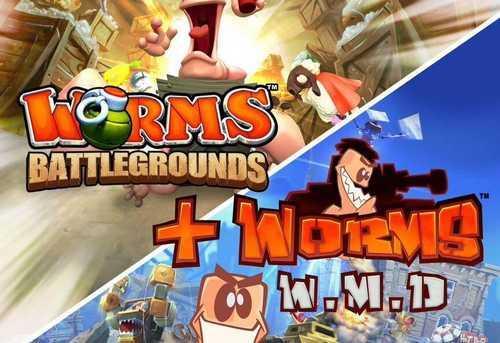 Worms Battlegrounds + worms w.m.d PS4/PS5 RU