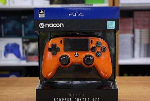 Геймпад проводной Nacon Compact PS4/PC оранжевый