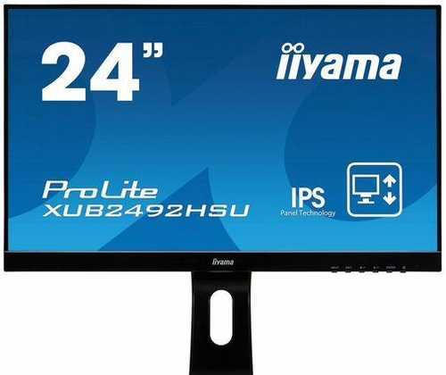 Монитор Iiyama 24;; ProLite xub2492hsu-W1 1920x108