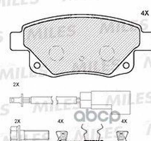 Колодки тормозные ford transit 06- задние с дат