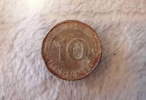 Монета 10 pfennig