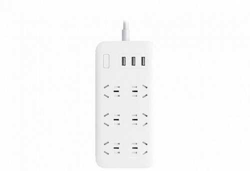 Удлинитель Xiaomi Mi Power Strip 6 розеток, 3 USB