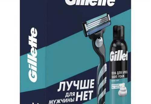 Набор для бритья Gillette Mach 3. Станок и пена