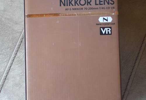 Nikon AF-S 70-200 f/4 G ED VR коробка