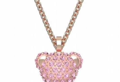 Подвеска Swarovski Teddy мишка розовая