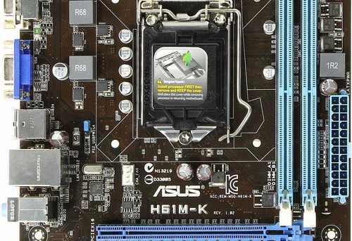 Материнская плата Socket LGA1155 asus H61M-K 2LV D