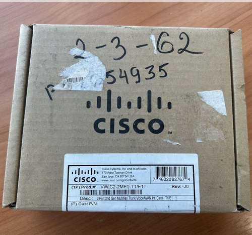 Новый. Модуль cisco vwic2-2MFT-T1/E1