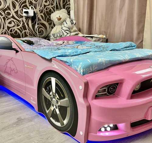 Кровать машина mustang с подсветкой