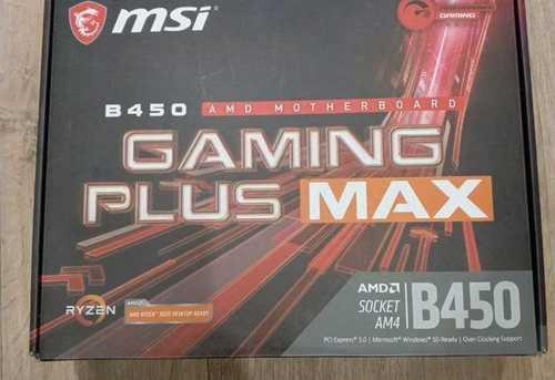 Материнская плата B 450 gaming plus MAX + процесор