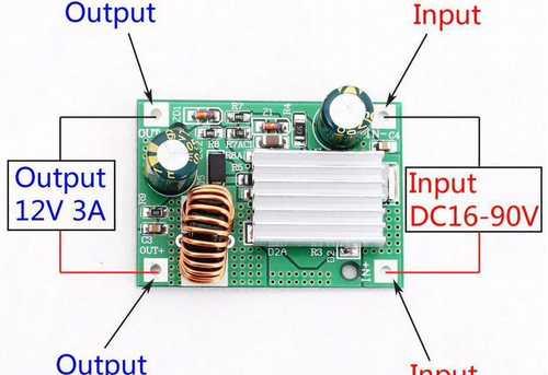 Конвертер ET DC16-90V в 12V 3A