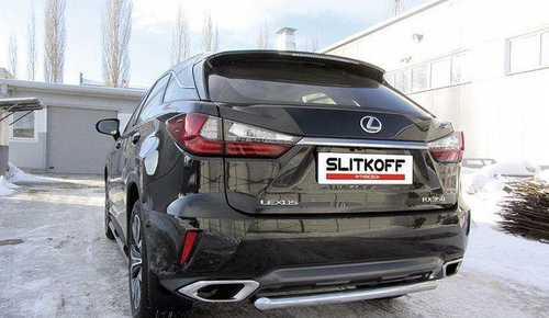 Защита заднего бампера d57 короткая Lexus LRX15007