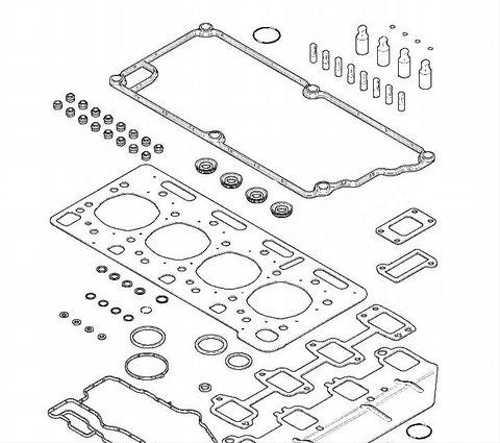 Комплект прокладок верхний DieselMax JCB 320/09382