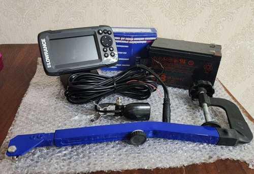 Эхолот lowrance hook2 4xGPS (струбцина, АКБ)