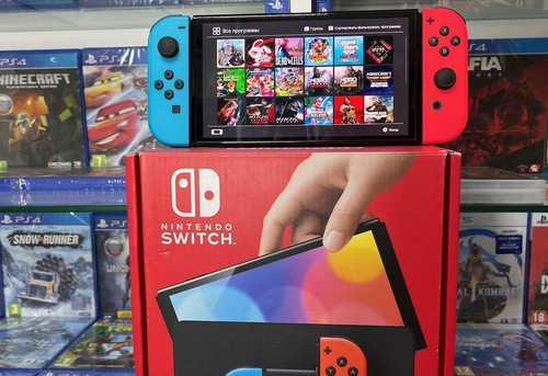 Nintendo switch oled чип + 256гб + 27 игр