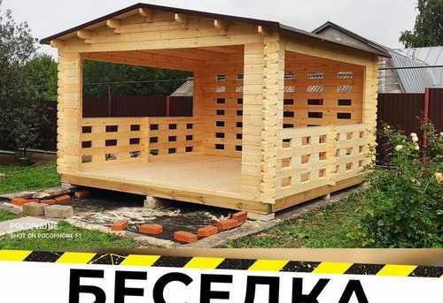 Беседка из мини бруса