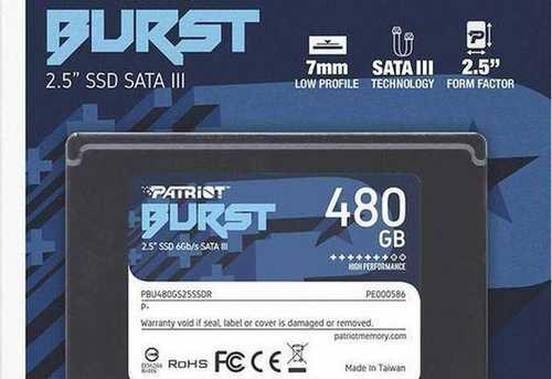 Patriot 480GB burst PBE480GS25ssdr SATA, 2.5"