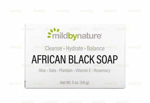 Африканское черное кусковое мыло, с овсом и подоро