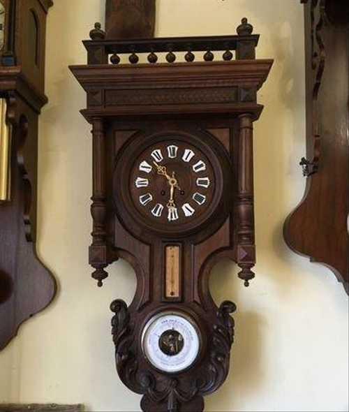 Старинные часы с метеостанцией Japy Франция 94 см