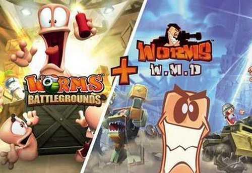 Worms Battlegrounds + Worms W.M.D PS5 Ру