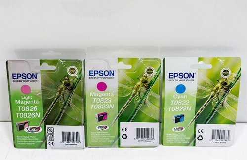 Картриджи Epson T0822 T0823 T0826 новые