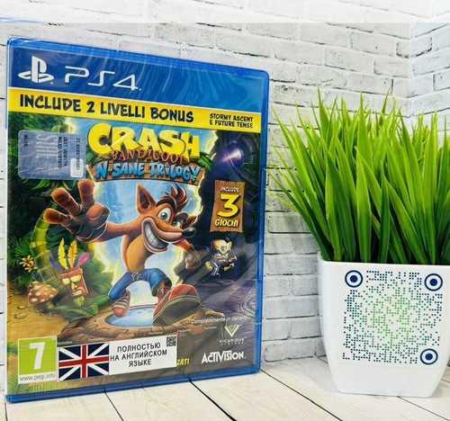 Crash Bandicoot n Sane Trilogy PS4 (Новый диск)