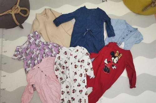 Детская одежда для девочек 9-12 месяцев
