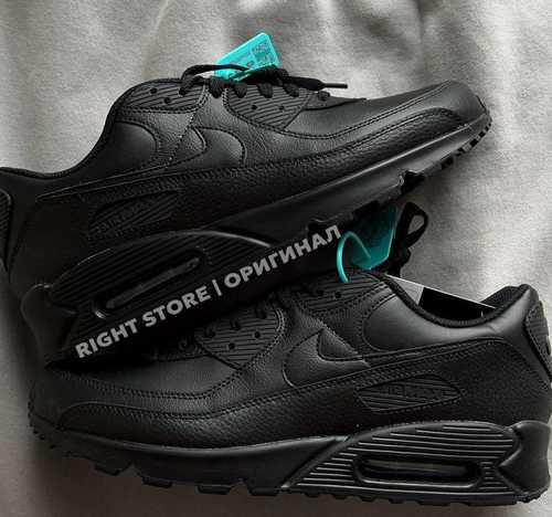 Nike Air Max 90 Leather Black Оригинал