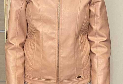 Подростковая куртка из экокожи рост 152 см
