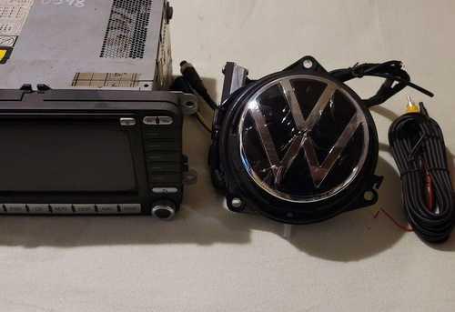 Комплект магнитола с камерой VW