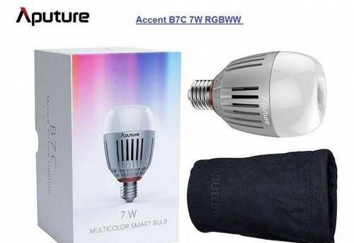 Светодиодная смарт-лампа Aputure Accent B7C 7W rgb