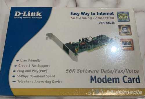Модем внутренний D-Link DFM-562IS, PCI, 56 Кбит/с