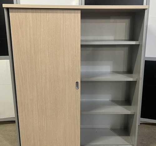 Шкаф купе низкий с полками 120х42х140см