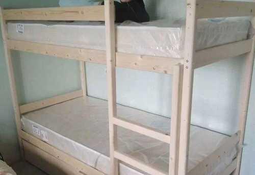 Кровать двухъярусная деревянная Новая