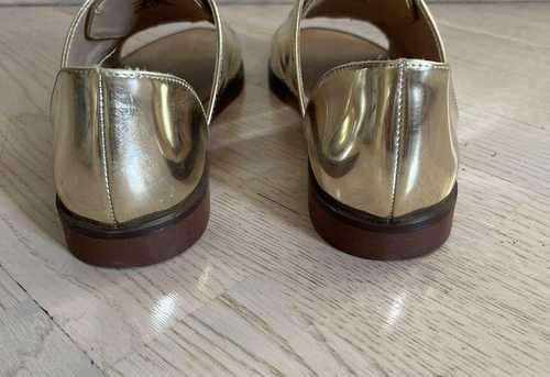 Сандалии Zara золотые 37