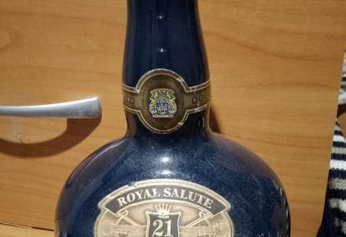 Бутылка из под виски керамическая