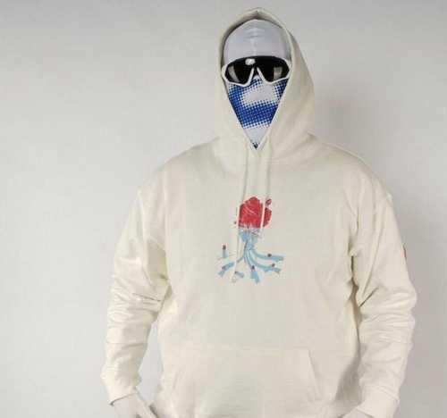 Hoodie Cav Empt белое новое с розой #1