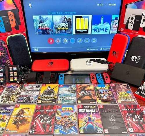 Nintendo Switch Oled + 200 игр