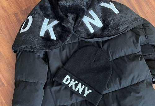 Пальто + шапка dkny,12/14 лет, оригинал