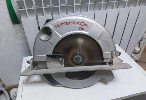 Дисковая пила Интерскол дп-210/1900эм (гбш)
