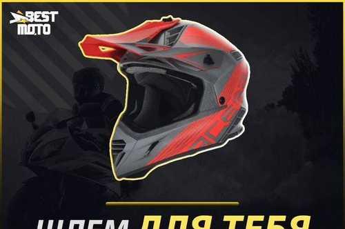 Шлем кроссовый Acerbis X-track Grey/Red