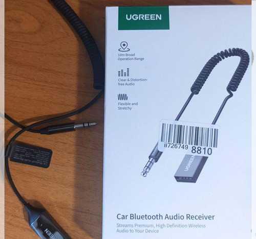 Автомобильный Bluetooth 5.3 адаптер UGreen USB-AUX