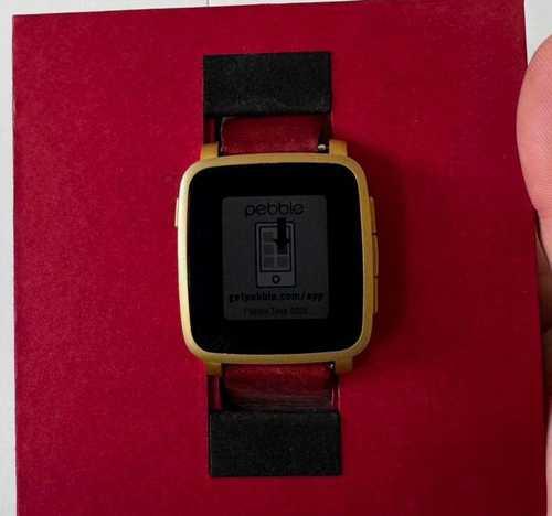 Часы pebble time steel