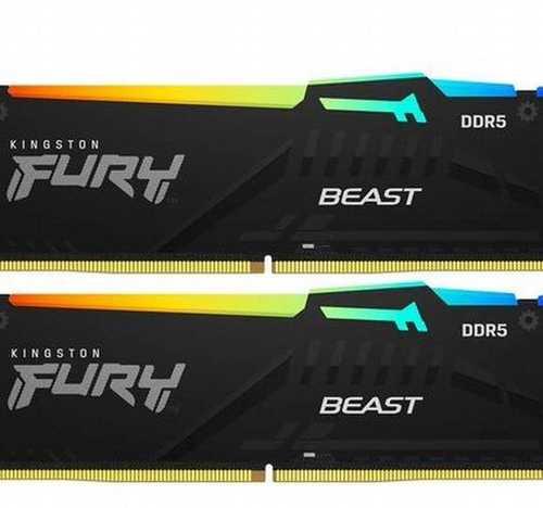 DDR5 Kingston Fury Beast Black RGB 32Gb 5600Mhz