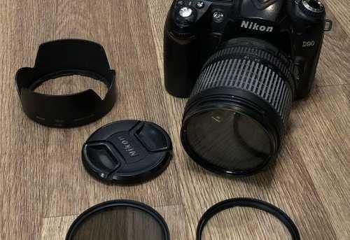 Nikon D90 Kit 18-105 VR зеркальный + аксессуары