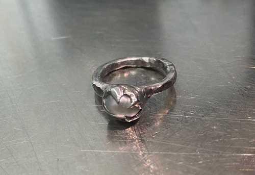 Кастомное кольцо с натуральным жемчугом