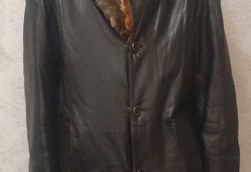 Кожаная куртка зимняя мужская р.50 AL franco