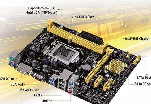 Комплект Asus H81M-K+Intel Xeon E3-1231 v3